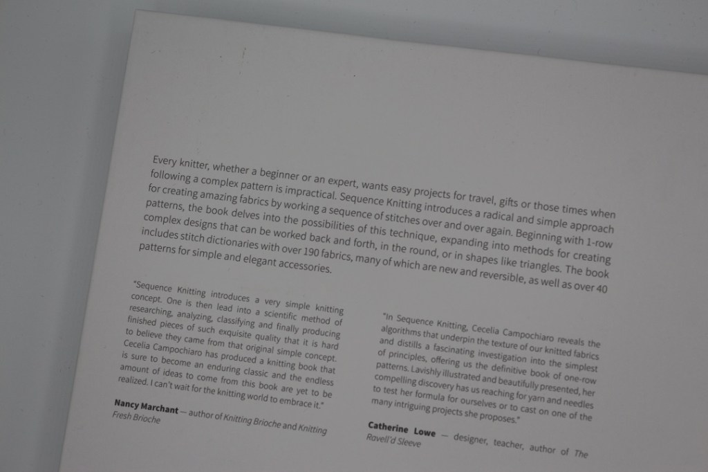 Review: Sequence Knitting von Cecelia Campochiaro – feierabendfrickeleien